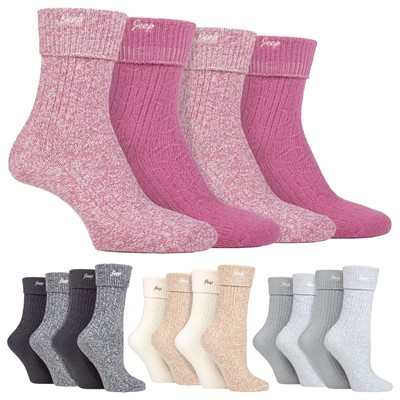 Ladies 4 Pack Super Soft Walking Boot Socks | Jeep | Outdoor Socks for ...