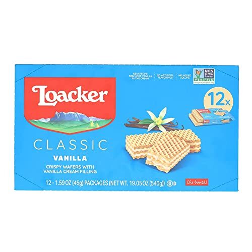 Loacker Classic Vanilla Wafers - Premium Crispy Multipack of 12 Snack ...