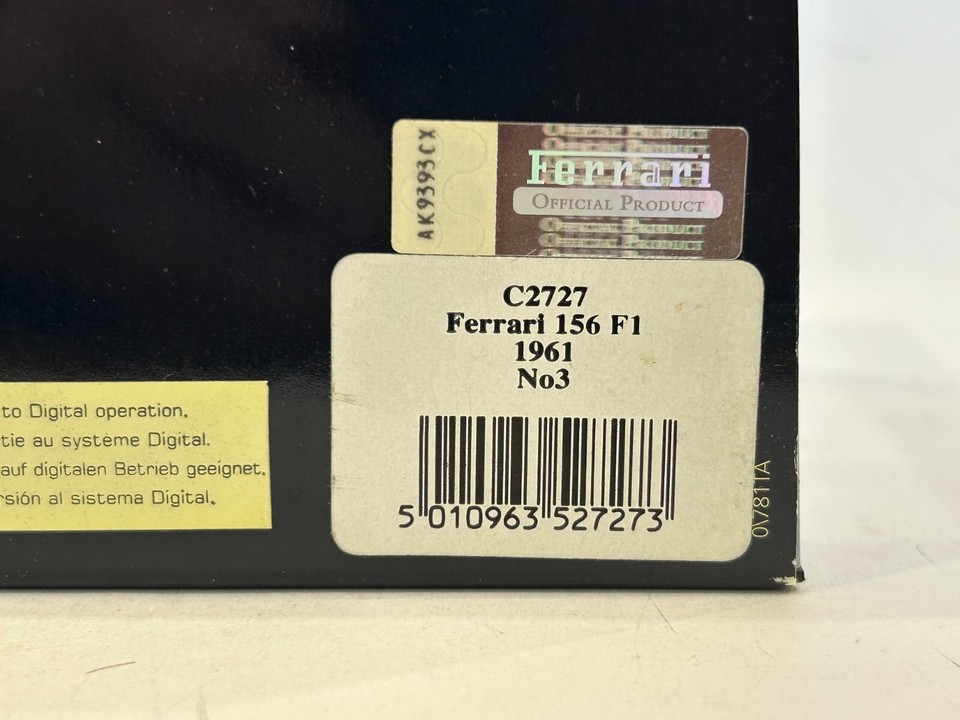 Scalextric C2727 '61 Ferrari 156 F1 #3 (Red) 1/32 scale slot car NIB | eBay