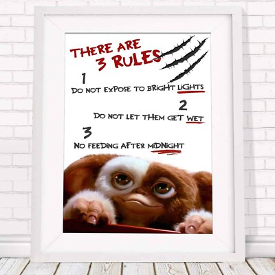 Gremlins - 3 Rules Classic Cult Movie Poster Picture Print - Sizes A5 ...