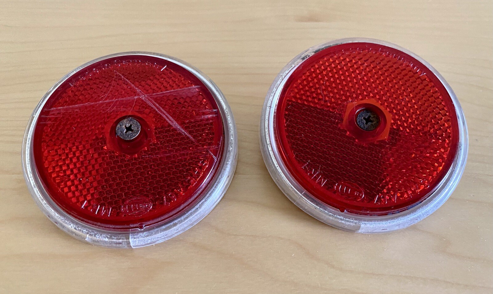 VW Bus Ghia 68-69 RED Round Side Reflectors | eBay
