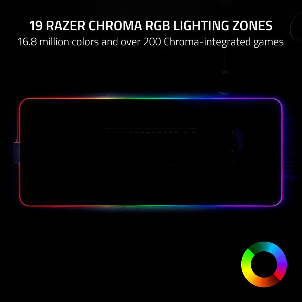 Razer Strider Chroma Hybrid Gaming Mouse Mat with Razer Chroma RGB ...