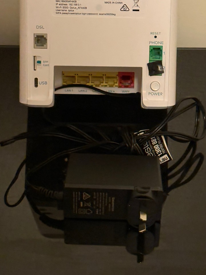 Optus Sagemcom Modem Gateway F@ST 5366 LTE NBN Router Dual Band WiFi 5 ...