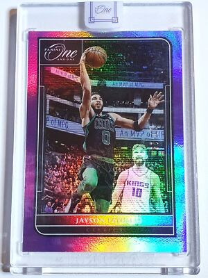 2021 Panini One and One Jayson Tatum #1 PURPLE /25 Holo - Factory ...