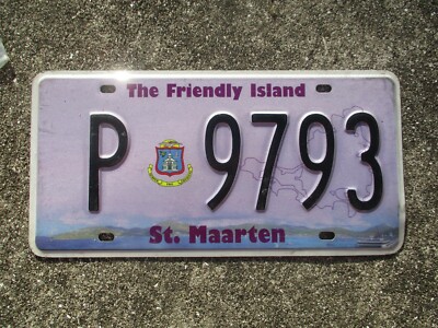 St. Maarten license plate # P 9793 | eBay