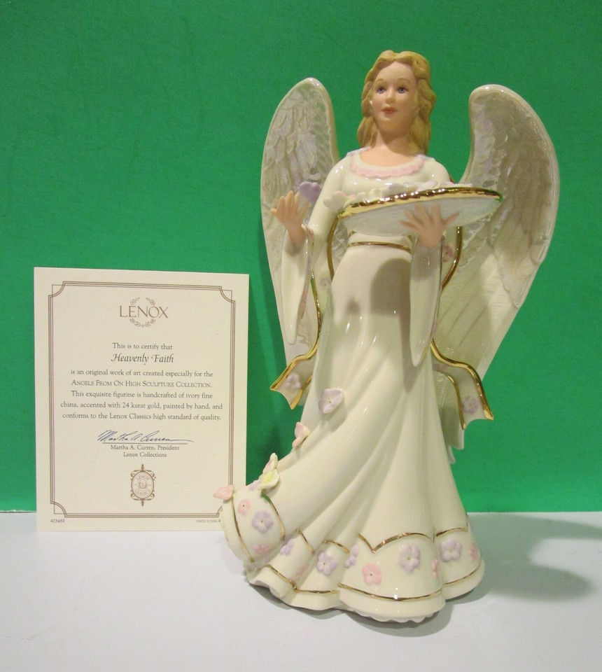 LENOX HEAVENLY FAITH ANGEL Figurine -- -- NEW in BOX with COA | eBay
