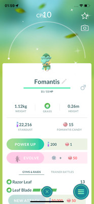 Pokemon Shiny Fomantis ! Registered or Unregistered ! 30 Days ...