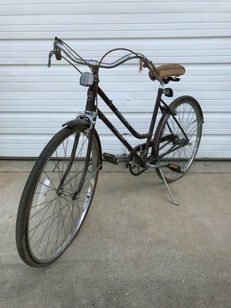 Women's Huffy Bay Pointe 3-Speed Bicycle ~ Maroon with Tan Seat ~ 24 ...
