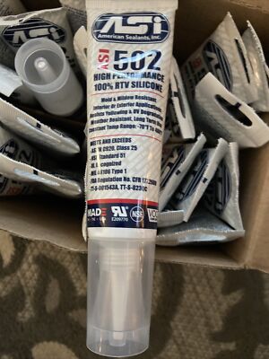 ASI 502 Clear Food Grade 100% RTV Silicone Sealant - 2.8 Oz Squeeze ...