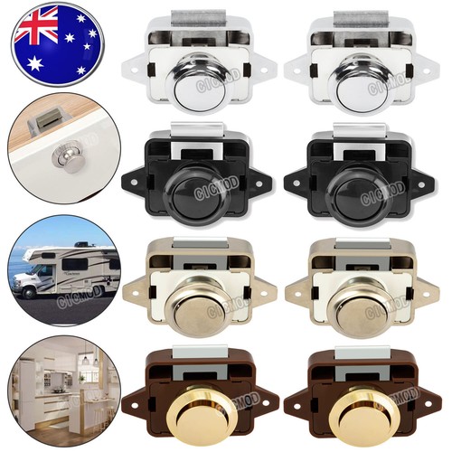 Push Button Catch Locks RV Drawer Caravan Cupboard Door Latch Lock ...