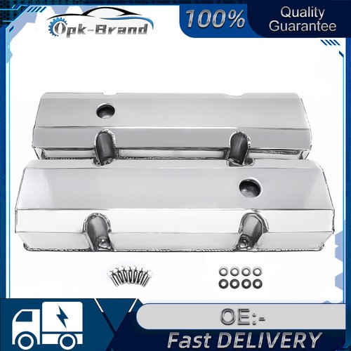 For Chevy Valve Covers Fabricated Aluminum Tall Small Block SBC 327 350 ...