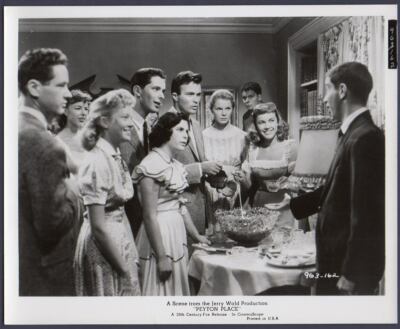 Barry Coe DIANE VARSI Terry Moore at punch bowl PEYTON PLACE Vintage ...