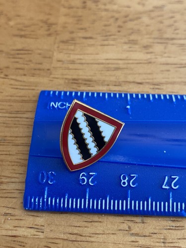 Enamel Shield Shape Earring Red White Blue Design Clip On Vintage ...
