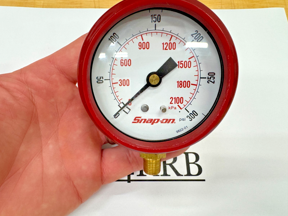 Snap-on Tools NEW 300PSI REPLACEMENT Compression Gauge WITH RED BOOT ...