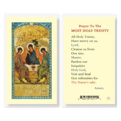 Prayer to the Most Holy Trinity - Laminated Holy Card | eBay