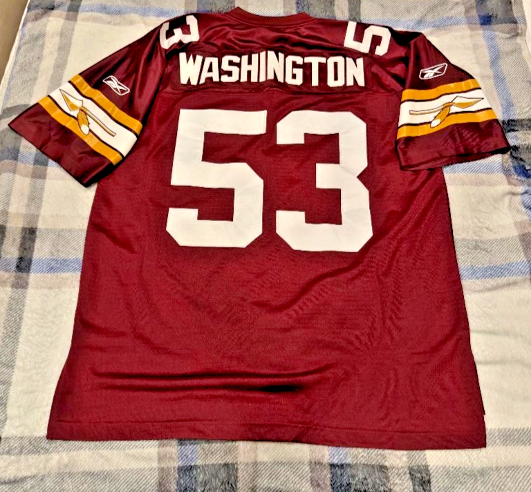 Marcus Washington #53 Washington Redskins Burgundy Jersey Size XL | eBay