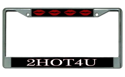 2 Hot 4 U Lips Chrome License Plate Frame | eBay