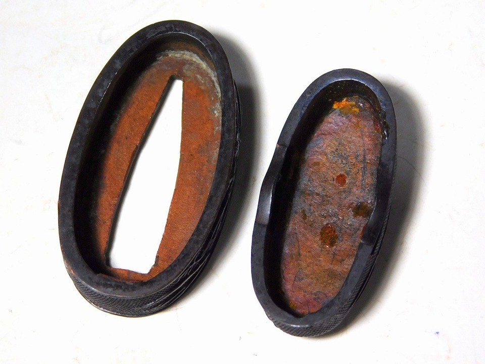 Beautiful Shakudo Nanakoji Mantis Kinko Fuchi Kashira Edo original ...