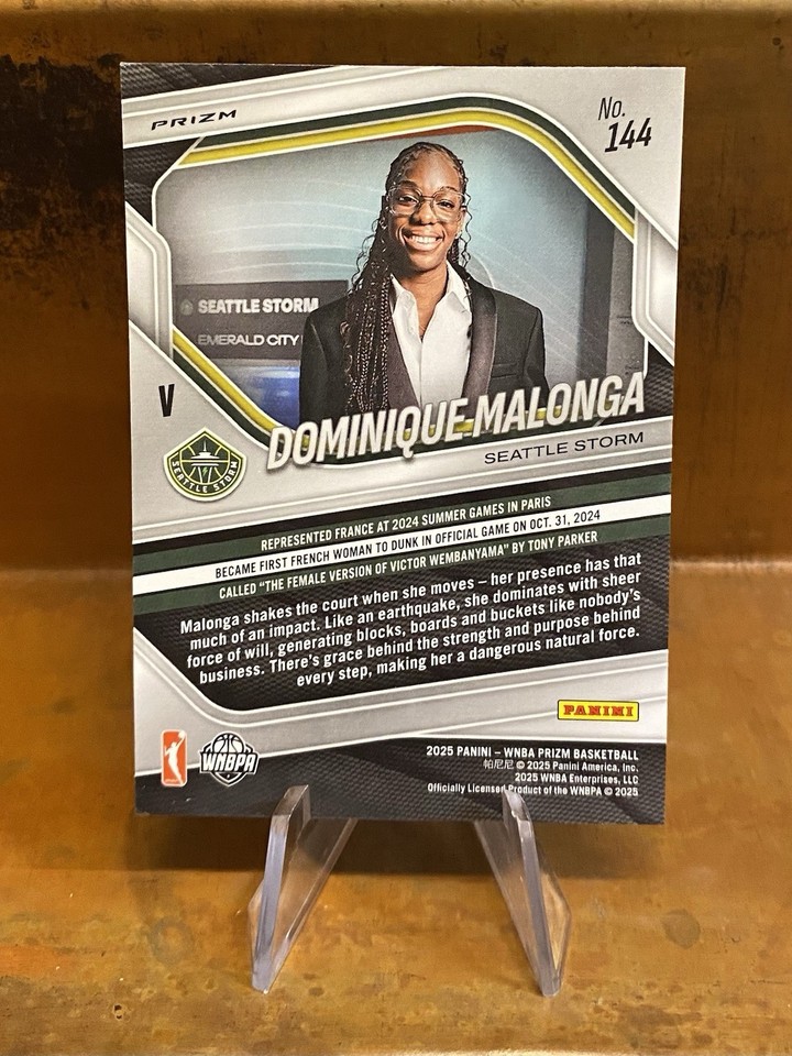 2025 Panini Prizm WNBA DOMINIQUE MALONGA #144 Rookie RC Variation ...