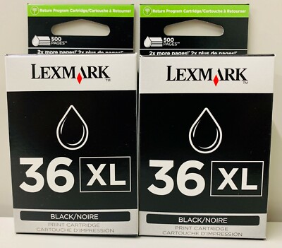 New Genuine Lexmark 36XL 2PK Ink Cartridges X Series X3650 Z Series ...