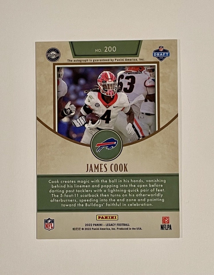 James Cook certified autographed Panini rookie Legacy | eBay