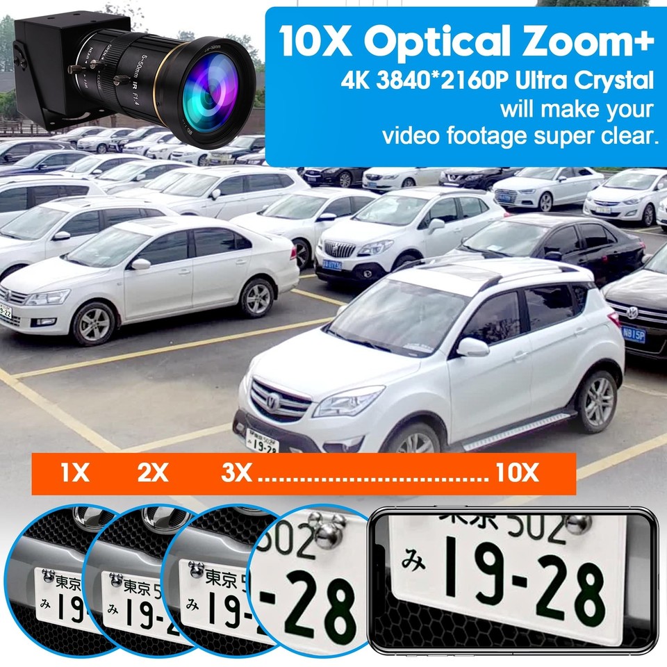 ELP 4K USB HDMI USB Camera Manual Zoom Webcam Variable Focus PC Camera ...