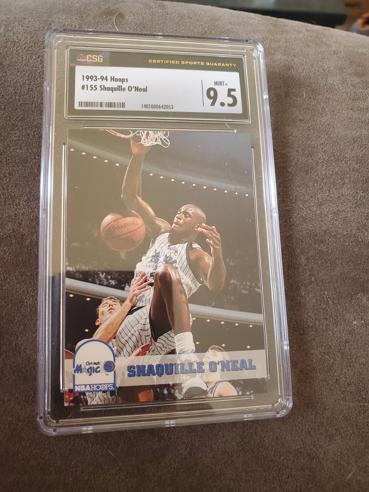 1993-94 Hoops #155 Shaquille O'Neal - CSG 9.5 - Orlando Magic - Rookie ...
