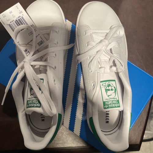 Adidas Originals Stan Smith Big Kid Sz 2Unisex Shoes White & Green ...