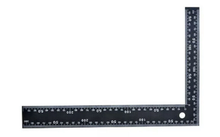 RIGHT ANGLE FRAMING SQUARE HEAVY DUTY L shape RULER 12X8 2-SIDED with ...