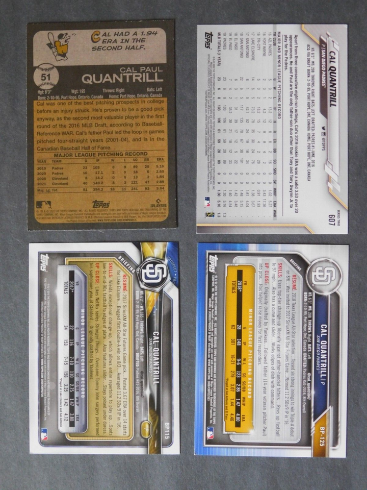 Cal Quantrill 4 Card Lot | eBay