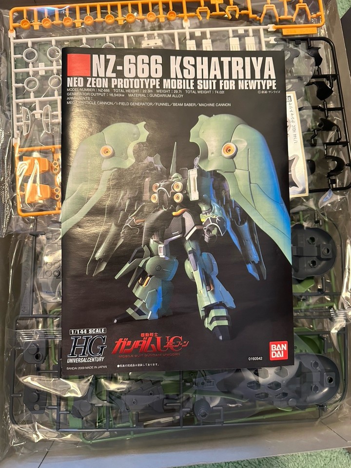 NZ-666 Kshatriya Neo Zeon Prototype Mobile Suit - Gundam Unicorn - HG 1/144 | eBay