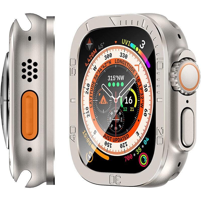 Tempered Glass Screen r Apple Watch Ultra2 49mm Protector Film Metal ...