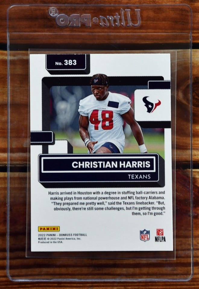 2022 Donruss Christian Harris Houston Texans Rated Rookie Football Card ...