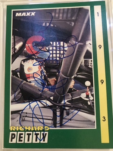 Richard Petty Autographed 1993 Maxx Nascar Race Car Card | eBay