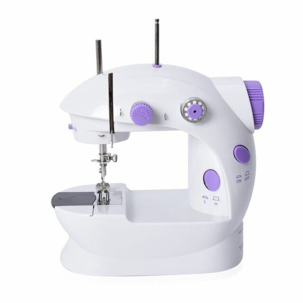TJC Multifunction Portable Mini Double Thread Sewing Machine - White ...