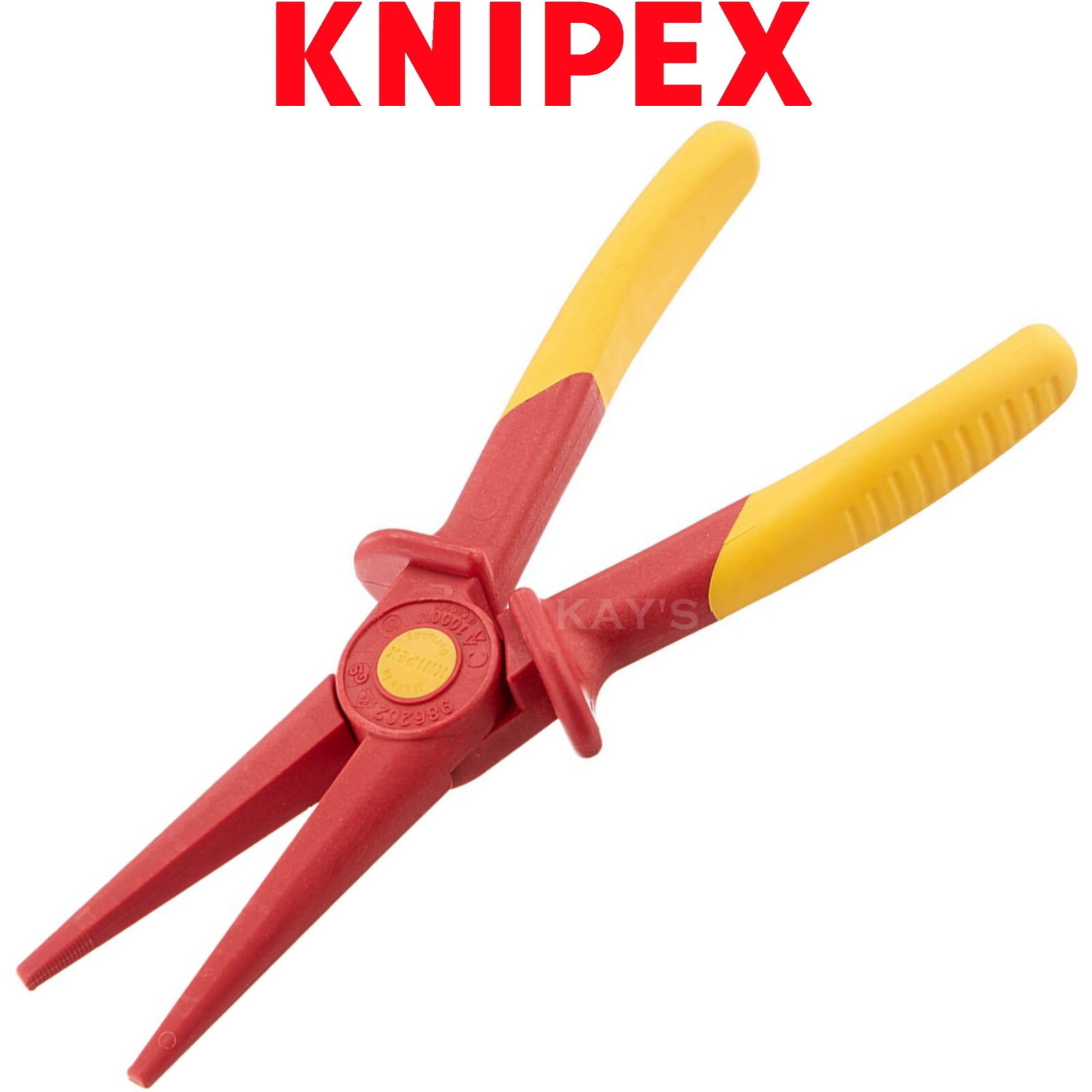 Knipex VDE All Plastic Pliers 220mm Long Flat Nose 1000V Fully ...