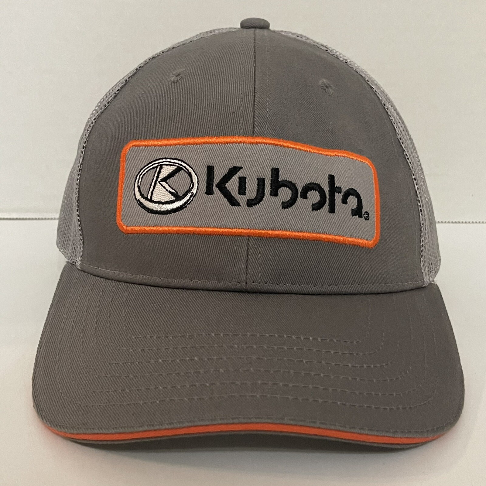 Kubota Tractors Mesh Back Adjustable Hat / Cap - Gray & Orange - Farm ...