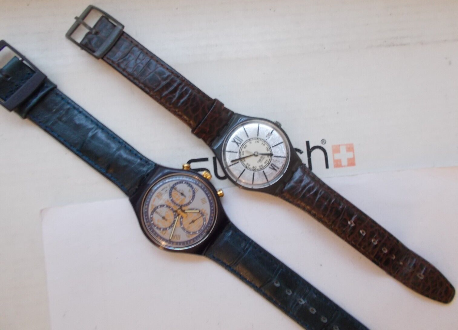 Lot of 2 Swatch-Watches STD GENT & CHRONO VINTAGE L@@K WOW | eBay