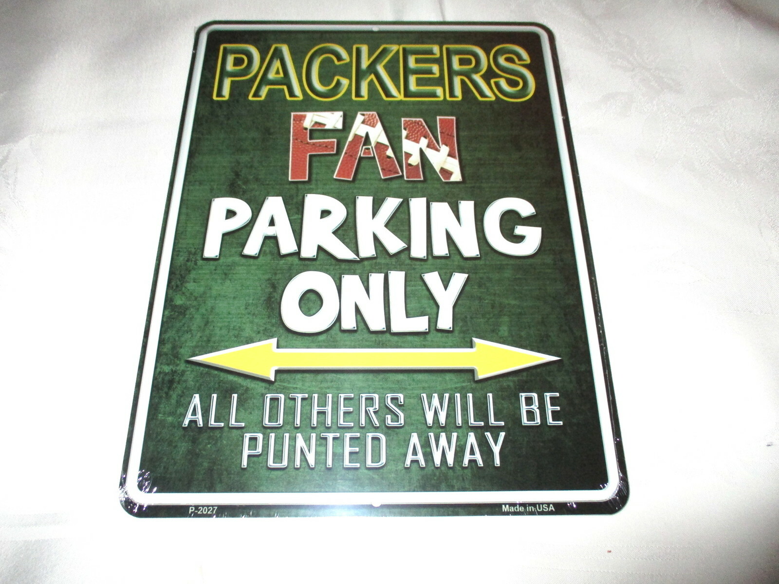 **GREEN BAY PACKERS Fan Parking Only Metal Sign #4a - NEW** | eBay