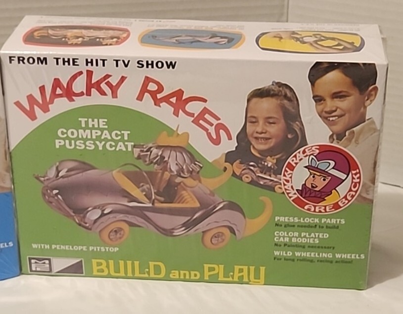 2 Wacky Races Model Kits - Mean Machine, Compact Pussycat MPC934 ...