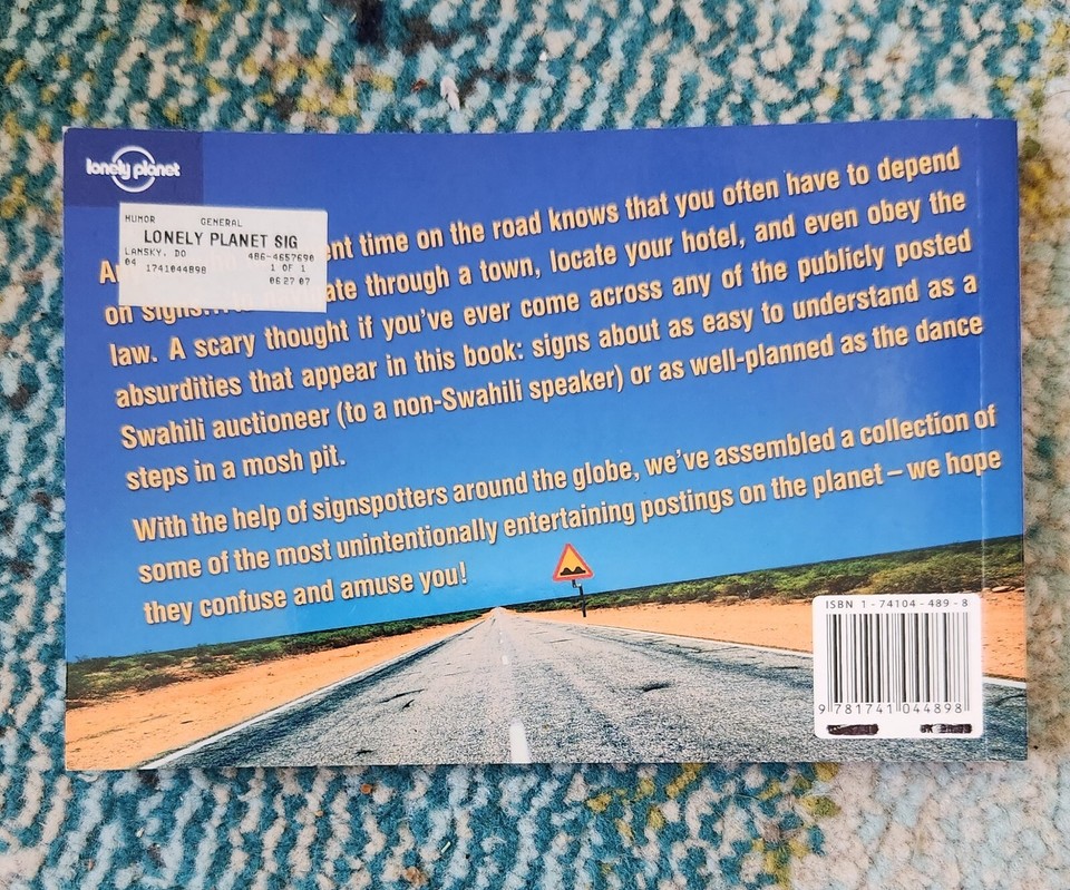 Signspotting book Funny Humorous Absurd & Amusing Signs | eBay