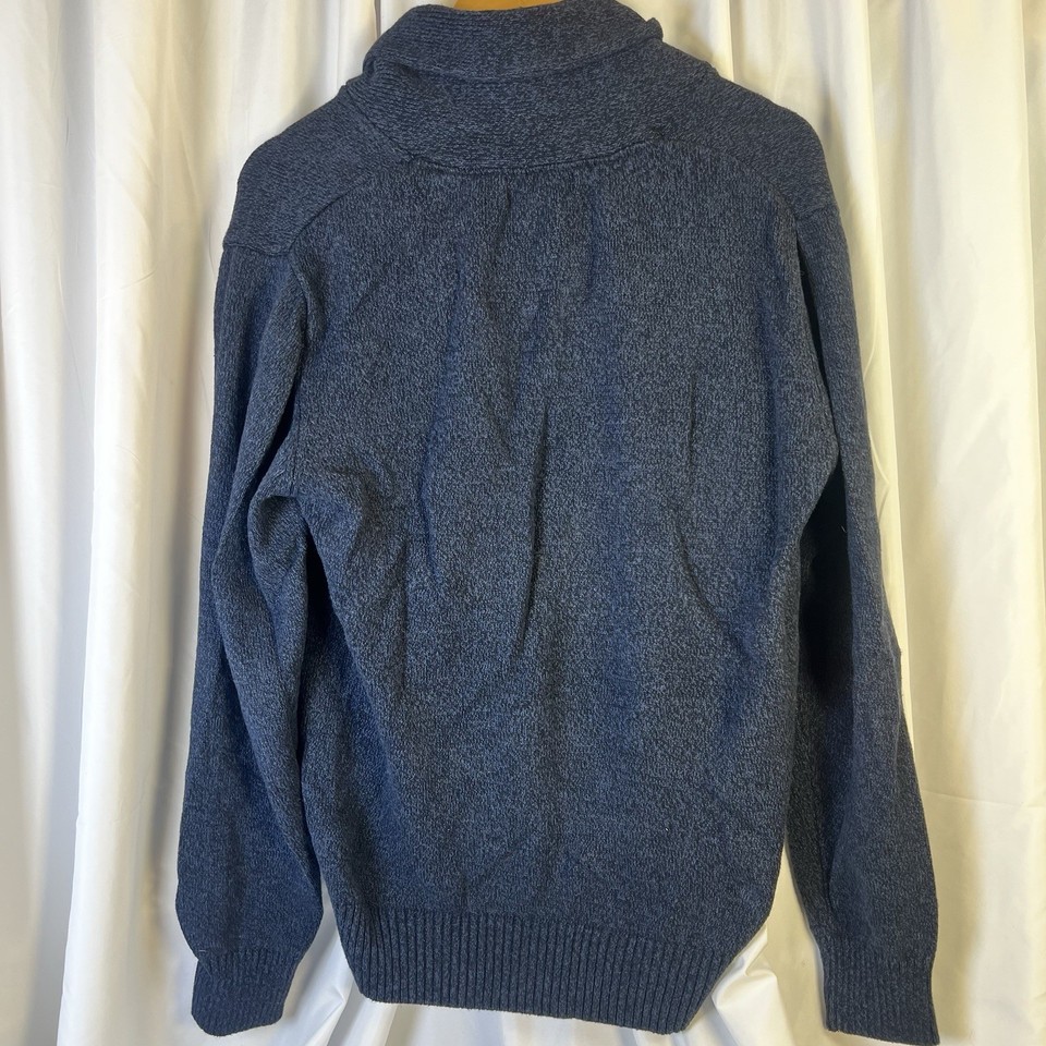 Tricots St. Raphael Mens Heather Blue Solid Shaw Button Pullover ...