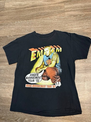 Eminem Anger Management Tour '02 T Shirt Men's M Black Graphic Tee | eBay
