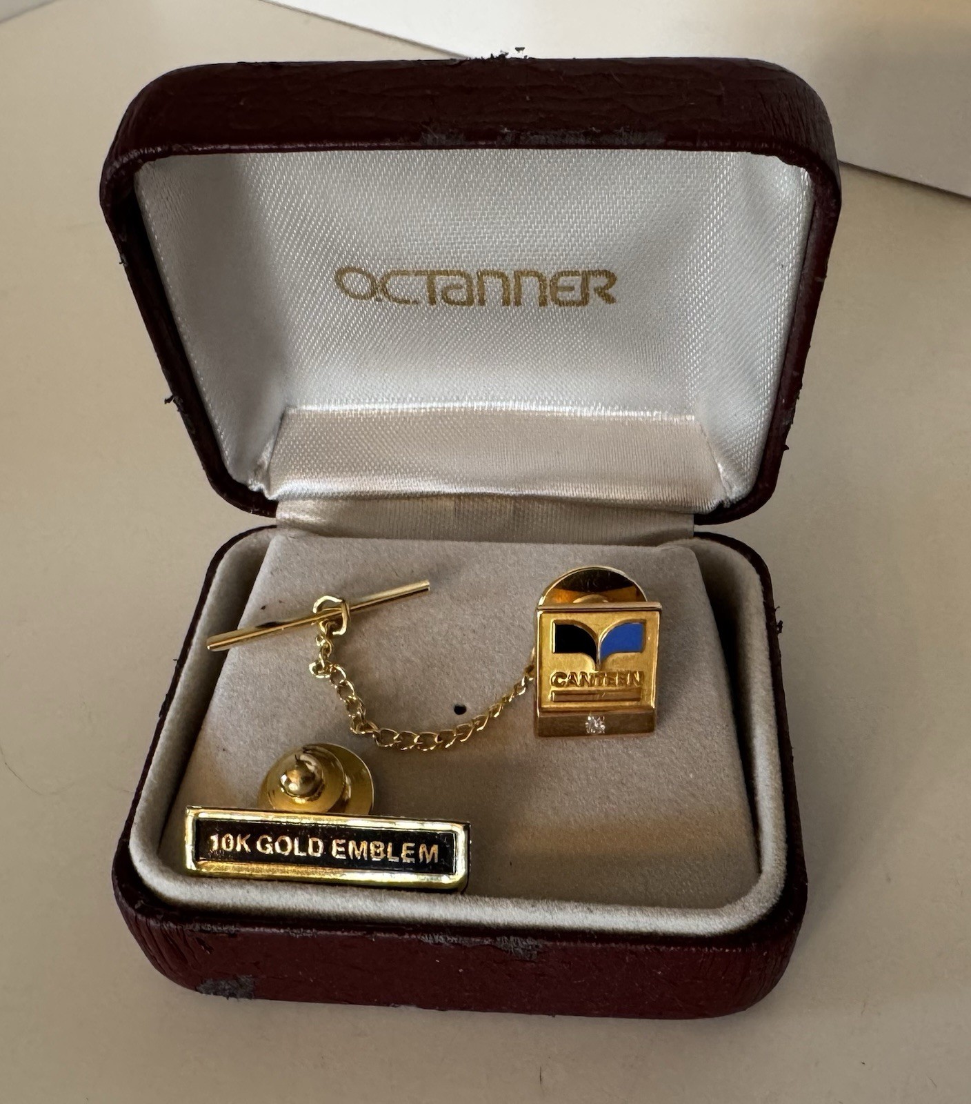 Vintage 10k Gold Emblem OC Tanner Octanner Lapel Pin Canteen with ...