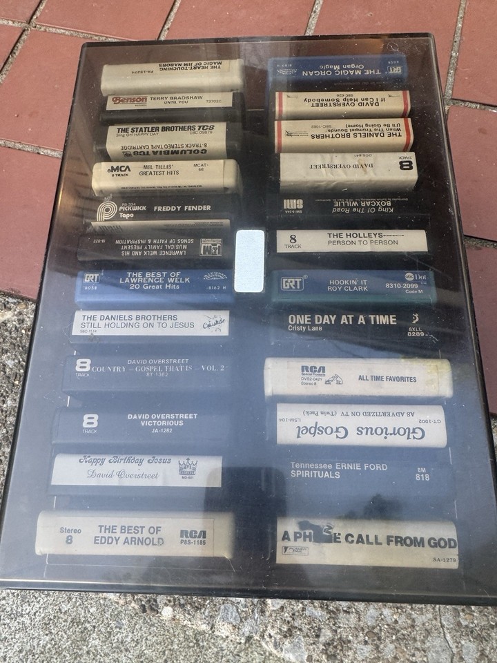 8 Track Tape Lot With Vintage 8 Track Case Container -Variety of Genres ...