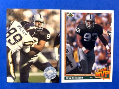 NFL - Greg Townsend 1991 Pro Set Platinum & 1991 Upper Deck Team MVP ...