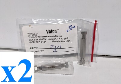 x2 NEW Vici Valco ZU1 Fitting Union, Internal, 1/16", Bore 0.75mm 2pcs ...