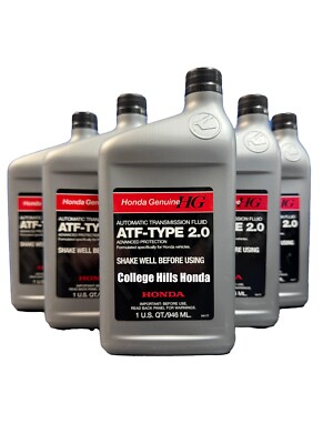 5 Quarts Genuine Honda Transmission Fluid ATF Type 2.0 - OEM! NEW ...