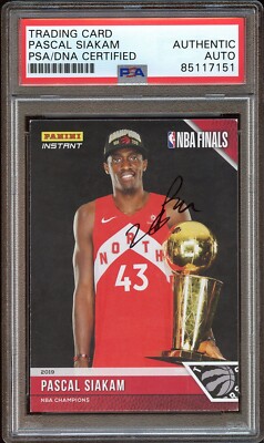 2018 PANINI INSTANT NBA FINALS PASCAL SIAKAM SIGNED #16 PSA/DNA ...