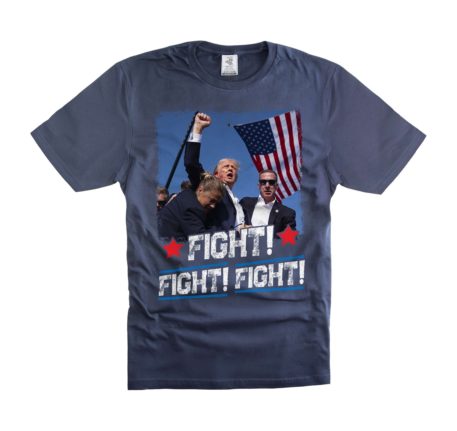 Mens Fight Fight Fight Shirt Donald Trump DJT Support Shirt Trump Fist ...